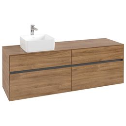 Villeroy & Boch Villeroy und Boch Collaro Waschtischunterschrank C05000RH 160x54,8x50cm, Waschtisch links, Kansas Oak
