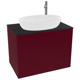 Villeroy & Boch Villeroy und Boch Finion Waschtischunterschrank G87200HB 80x60,3cm, Emotion, Abdeckplatte black matt, Peony Matt