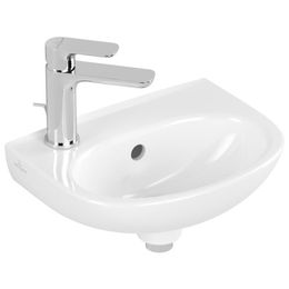 Villeroy & Boch Villeroy und Boch O.novo Waschtisch 43403L01 36x27,5cm, oval, ohne &Uuml;berlauf, Hahnloch rechts durchgestochen, wei&szlig;