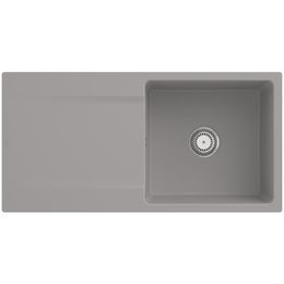Villeroy & Boch Villeroy und Boch Siluet Fl&auml;chenb&uuml;ndige Sp&uuml;le 33361FKD mit Ablaufgarnitur und Handbet&auml;tigung, Fossil