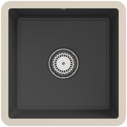 Villeroy & Boch Villeroy und Boch Unterbausp&uuml;le 332501i4 mit Ablaufgarnitur und Handbet&auml;tigung, Graphit