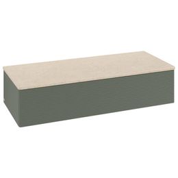 Villeroy & Boch Villeroy und Boch Antao Sideboard K41103HL 120x26,8x50cm, Waschbeckenplattenfarbe botticino, leaf green matt lacquer