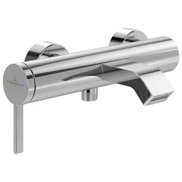 Villeroy & Boch Villeroy und Boch Dawn Einhebel-Badewannenarmatur TVT10650115261 mit Umsteller, R&uuml;ckflussschutz, Wandmontage, chrom