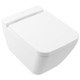 Villeroy & Boch Villeroy und Boch Finion WC-Sitz 9M88S1RW stone white Ceramic plus, Quick-Release, Softclosing, Scharniere Edelstahl