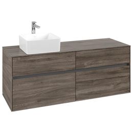 Villeroy & Boch Villeroy und Boch Collaro Waschtischunterschrank C04600RK 140x54,8x50cm, Waschtisch links, Stone Oak