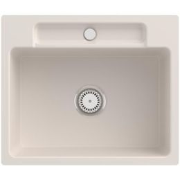 Villeroy & Boch Villeroy und Boch Siluet Fl&auml;chenb&uuml;ndige Sp&uuml;le 33461FKR mit Ablaufgarnitur und Handbet&auml;tigung, Crema
