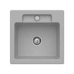 Villeroy & Boch Villeroy und Boch Siluet Fl&auml;chenb&uuml;ndige Sp&uuml;le 33452FKD mit Ablaufgarnitur und Exzenterbet&auml;tigung, Fossil