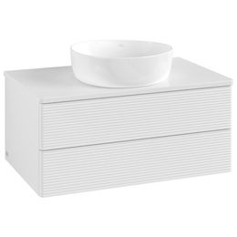 Villeroy & Boch Villeroy und Boch Antao Waschtisch-Unterschrank L19110GF 80x36x50cm, Waschbeckenplattenfarbe Lack, glossy white lacquer