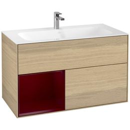Villeroy & Boch Villeroy und Boch Finion Waschtischunterschrank F030HBPC 99,6x59,1x49,8cm, Regal links Peony, Oak Veneer