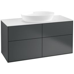 Villeroy & Boch Villeroy und Boch Finion Waschtischunterschrank FA3100HG 120x60,3cm, Abdeckplatte white matt, Midnight Blue Matt Lacquer