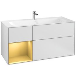 Villeroy & Boch Villeroy und Boch Finion Waschtischunterschrank G060HFMT 119,6x59,1cm, Emotion, Regal links Gold matt, White matt lacquer