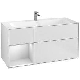 Villeroy & Boch Villeroy und Boch Finion Waschtischunterschrank G060MTMT 119,6x59,1cm, Emotion, Regal links White matt lacquer, White matt lacquer