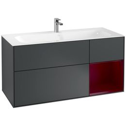 Villeroy & Boch Villeroy und Boch Finion Waschtischunterschrank G070HBHG 119,6x59,1cm, Emotion, Regal rechts Peony, Midnight Blue Matt Lacquer