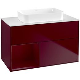 Villeroy & Boch Villeroy und Boch Finion Waschtischunterschrank F651HBHB 100x60,3x50,1cm, Regal links Peony, Peony Matt