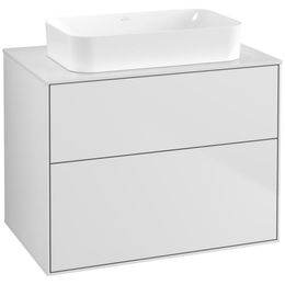 Villeroy & Boch Villeroy und Boch Finion Waschtischunterschrank F63100MT 80x60,3x50,1mm, Glass White Matt, White matt lacquer