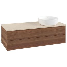 Villeroy & Boch Villeroy und Boch Antao Waschtisch-Unterschrank K23113HM 120x36x50cm, Waschbeckenplattenfarbe botticino, warm walnut