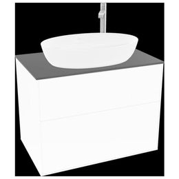 Villeroy & Boch Villeroy und Boch Finion Waschtischunterschrank G87200MT 80x60,3cm, Emotion, Abdeckplatte black matt, White matt lacquer