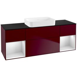 Villeroy & Boch Villeroy und Boch Finion Waschtischunterschrank G742MTHB 160x60,3x50,1cm, Regale White matt lacquer, Peony Matt