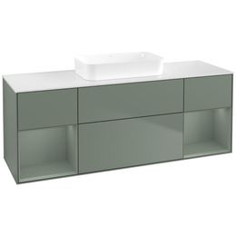 Villeroy & Boch Villeroy und Boch Finion Waschtischunterschrank F741GMGM 160x60,3x50,1cm, Regale Olive matt lacquer, Olive Matt Lacquer