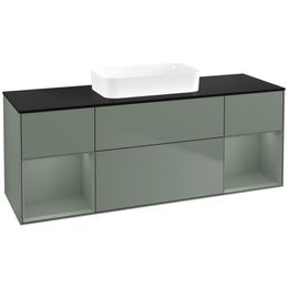 Villeroy & Boch Villeroy und Boch Finion Waschtischunterschrank F742GMGM 160x60,3x50,1cm, Regale Olive matt lacquer, Olive Matt Lacquer