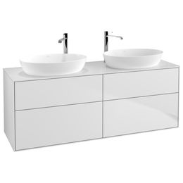 Villeroy & Boch Villeroy und Boch Finion Waschtischunterschrank F96100MT 160x60,3cm, Abdeckplatte white matt, White matt lacquer