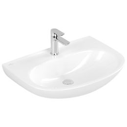 Villeroy & Boch Villeroy und Boch O.novo Waschtisch 4A406601 65x48cm, oval, Hahnloch ohne &Uuml;berlauf, wei&szlig;
