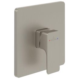 Villeroy & Boch Villeroy und Boch Subway 3.0 Fertigmontageset TVS11200200064 Unterputz-Einhebel-Duscharmatur, Wandmontage, brushed nickel black