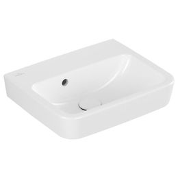 Villeroy & Boch Villeroy und Boch O.novo Handwaschbecken 43444701 45 x 37 cm, eckig, ohne Hahnloch, mit &Uuml;berlauf, wei&szlig;