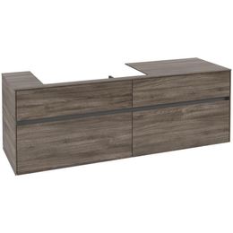 Villeroy & Boch Villeroy und Boch Collaro Waschtischunterschrank C02600RK 160x54,8x50cm, Waschtisch links, Stone Oak