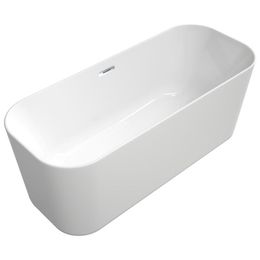Villeroy & Boch Villeroy & Boch Finion freistehende Badewanne 177FIN7N100V201 170x70cm, Wasserzulauf, Design-Ring, wei&szlig;, chrom