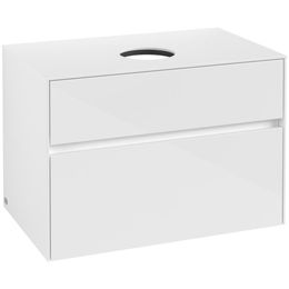Villeroy & Boch Villeroy und Boch Collaro Waschtischunterschrank C03700DH 80 x 54,8 x 50 cm, Waschtisch mittig, Glossy White
