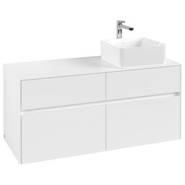 Villeroy & Boch Villeroy und Boch Collaro Waschtischunterschrank C04300MS 120 x 54,8 x 50 cm, Waschtisch rechts, White Matt