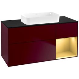 Villeroy & Boch Villeroy und Boch Finion Waschtischunterschrank G712HFHB 120x60,3x50,1cm, Regal rechts Gold matt, Peony Matt