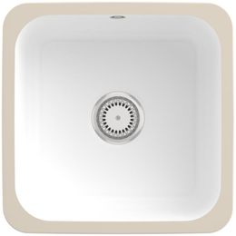 Villeroy & Boch Villeroy und Boch Unterbausp&uuml;le 670301RW mit Ablaufgarnitur, Handbet&auml;tigung, Befestigungssatz, Stone White