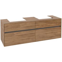 Villeroy & Boch Villeroy und Boch Collaro Waschtischunterschrank C02100RH 160x54,8x50cm, f&uuml;r 2 Waschtische, Kansas Oak