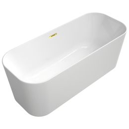 Villeroy & Boch Villeroy & Boch Finion freistehende Badewanne 177FIN7N300V401 170x70cm, Wasserzulauf, wei&szlig;, gold