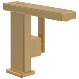 Villeroy & Boch Villeroy und Boch Mettlach Einhebel-Waschtischarmatur TVW12600100076 ohne Ablaufgarnitur, verstellbarer Strahlregler, brushed gold