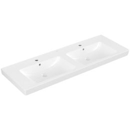 Villeroy & Boch Villeroy & Boch Waschtisch Subway 2.0 7175D001 130 x 47 cm, weiss, 2 Hahnl&ouml;cher, mit &Uuml;berlauf