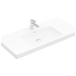 Villeroy & Boch Villeroy und Boch Subway 2.0 M&ouml;bel-Waschtisch 717580R1 80 x 47 cm, wei&szlig; C-plus, mit Hahnloch, &Uuml;berlauf