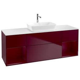 Villeroy & Boch Villeroy und Boch Finion Waschtischunterschrank G861HBHB 160cm, Abdeckplatte white matt, Emotion, Regale Peony matt lacquer, Peony Matt