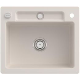 Villeroy & Boch Villeroy und Boch Siluet Sp&uuml;le 334602KR mit Ablaufgarnitur und Exzenterbet&auml;tigung, Crema