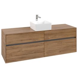 Villeroy & Boch Villeroy und Boch Collaro Waschtischunterschrank C04900RH 160x54,8x50cm, Waschtisch mittig, Kansas Oak