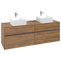 Villeroy & Boch Villeroy und Boch Collaro Waschtischunterschrank C05200RH 160x54,8x50cm, f&uuml;r 2 Waschtische, Kansas Oak