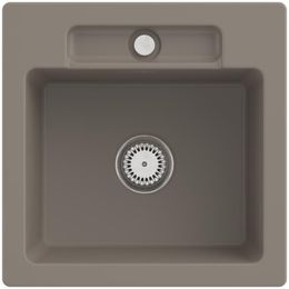 Villeroy & Boch Villeroy und Boch Siluet Sp&uuml;le 334501TR mit Ablaufgarnitur und Handbet&auml;tigung, Timber
