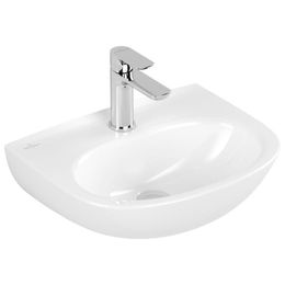 Villeroy & Boch Villeroy und Boch O.novo Waschtisch 434046R1 45x36cm, oval, Hahnloch ohne &Uuml;berlauf, wei&szlig; C-plus