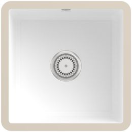 Villeroy & Boch Villeroy und Boch Unterbausp&uuml;le 332501RW mit Ablaufgarnitur und Handbet&auml;tigung, Stone White