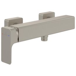 Villeroy & Boch Villeroy und Boch Subway 3.0 Einhebel-Duscharmatur TVS11200100064 mit R&uuml;ckflussschutz, Wandmontage, brushed nickel black