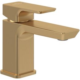 Villeroy & Boch Villeroy und Boch Subway 3.0 Einhebel-Waschtischarmatur TVW11200100176 ohne Ablaufgarnitur, brushed gold