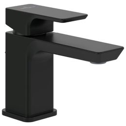 Villeroy & Boch Villeroy und Boch Subway 3.0 Einhebel-Waschtischarmatur TVW112001000K5 mit Zugstangen-Ablaufgarnitur, matt black