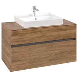 Villeroy & Boch Villeroy und Boch Collaro Waschtischunterschrank C01900RH 100x54,8x50cm, Waschtisch mittig, Kansas Oak